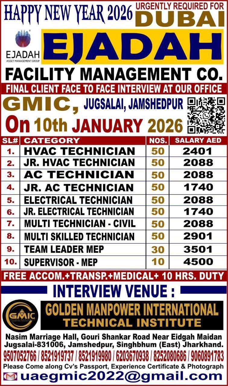 Urgent Dubai Jobs at Ejadah Facility Management - ASSIGNMENT ABROAD ...