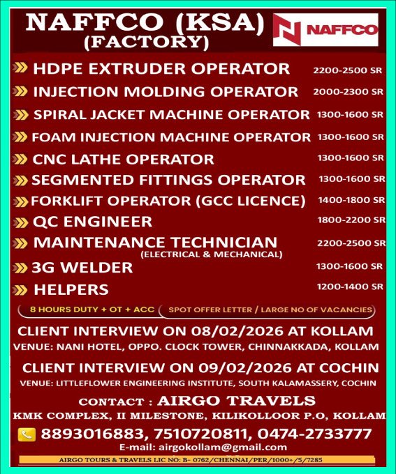NAFFCO Saudi Arabia Factory Jobs 2026 – Apply Now - ASSIGNMENT ABROAD ...