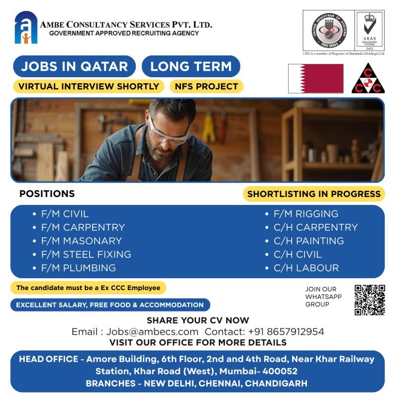 Urgently Hiring for CCC Qatar - ASSIGNMENT ABROAD TIMES PDF - Europe ...